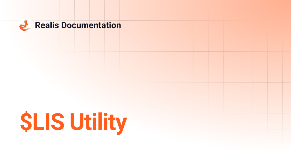 $LIS Utility | Realis Documentation